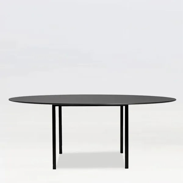 Woodgrain Black Round Table - 10 Pax - Hire it